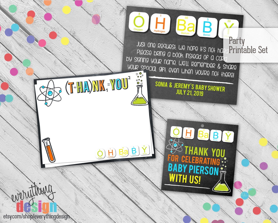 Science Shower Invitation | Periodic Table | Baby Shower | Digital ...