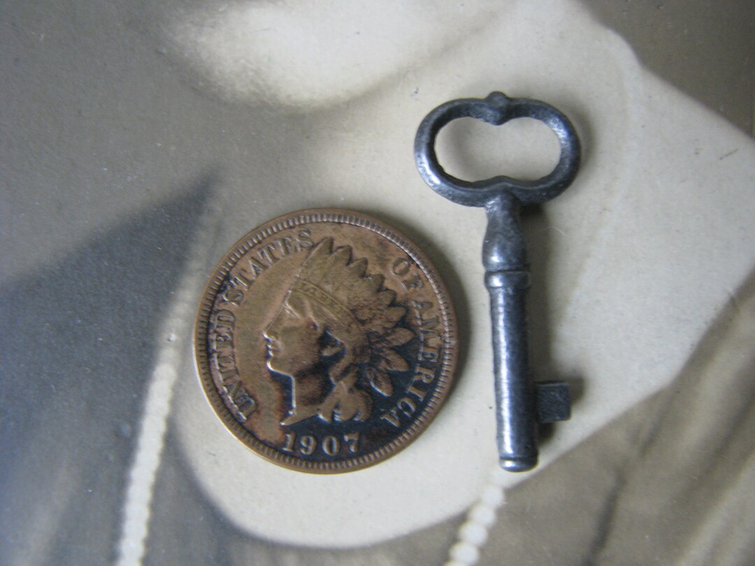 Miniature Key, Tiny Antique Key, Antique Heart Shaped Key, Antique ...