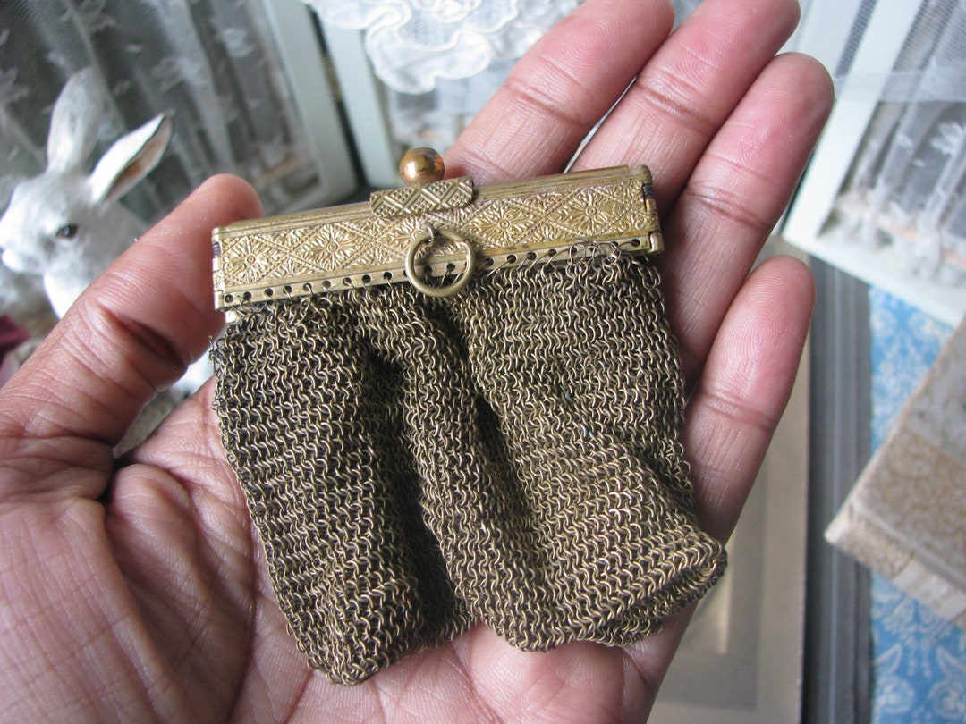 Antique Victorian Coin Purse, Antique Ladies Coin Purse, Chain Coin ...