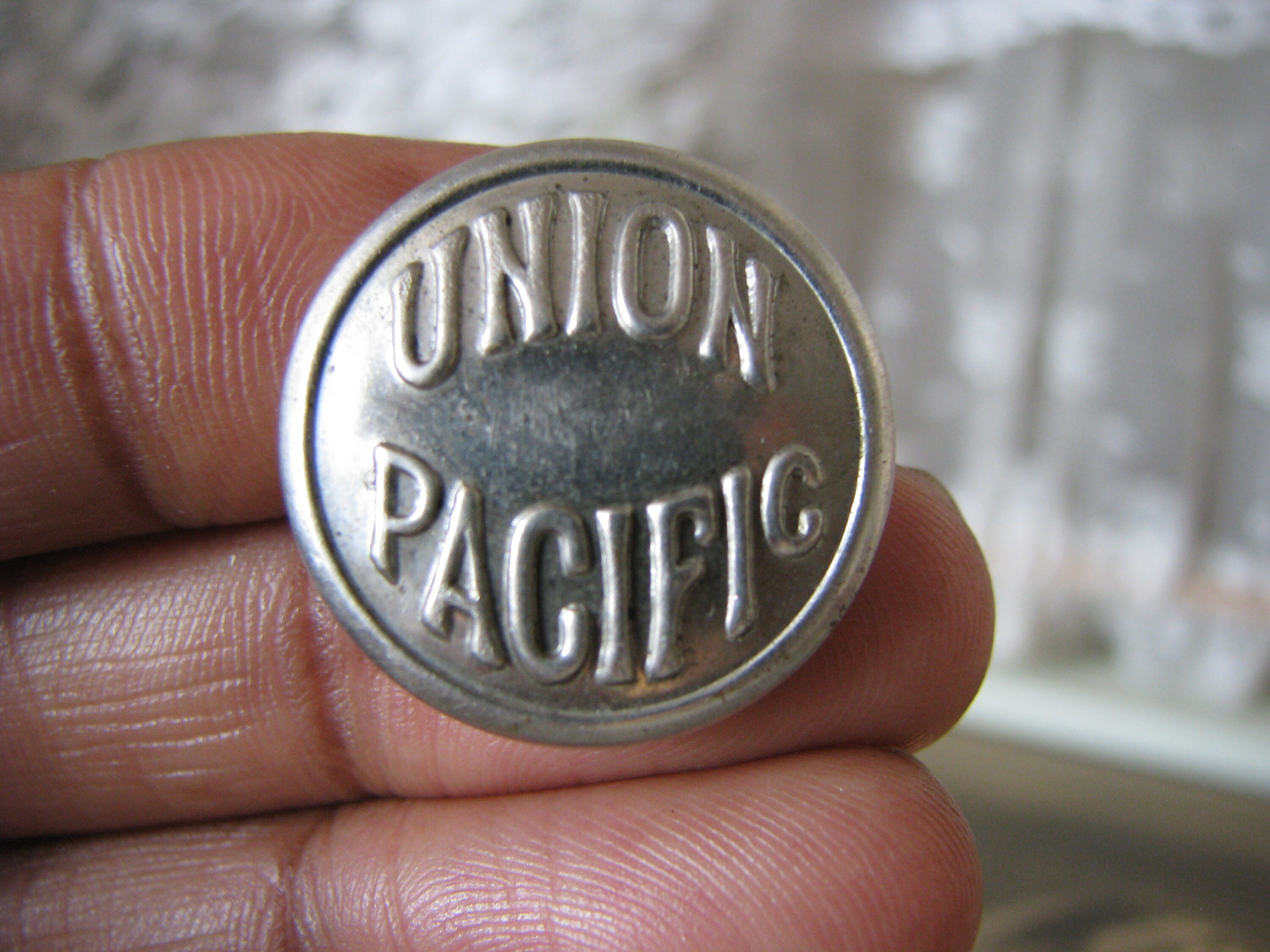 Antique Union Pacific Button, Railroad Uniform Button, Antique Uniform ...