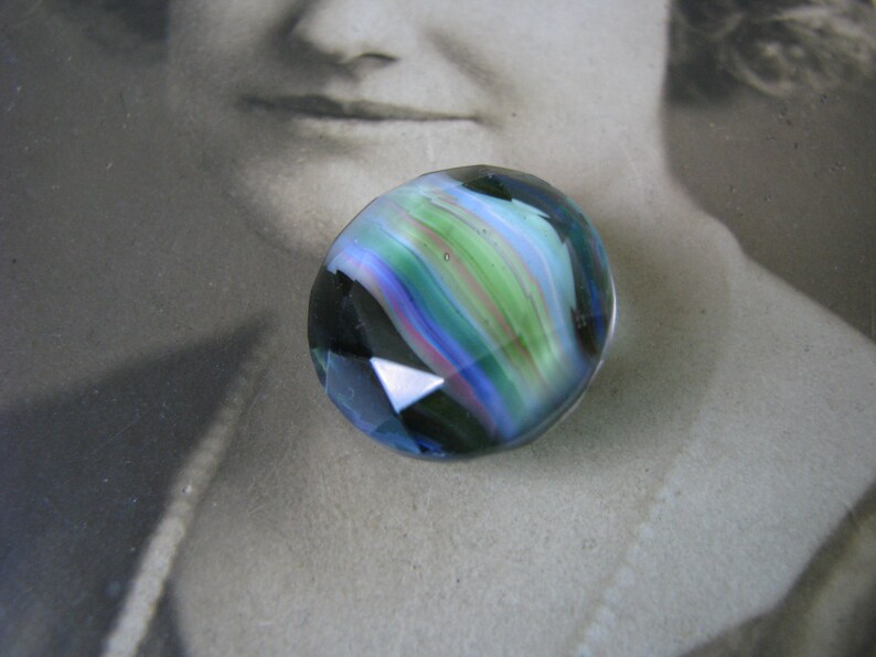 Large Vintage Swirl Glass Jewel Vintage Art Glass Jewel - Etsy