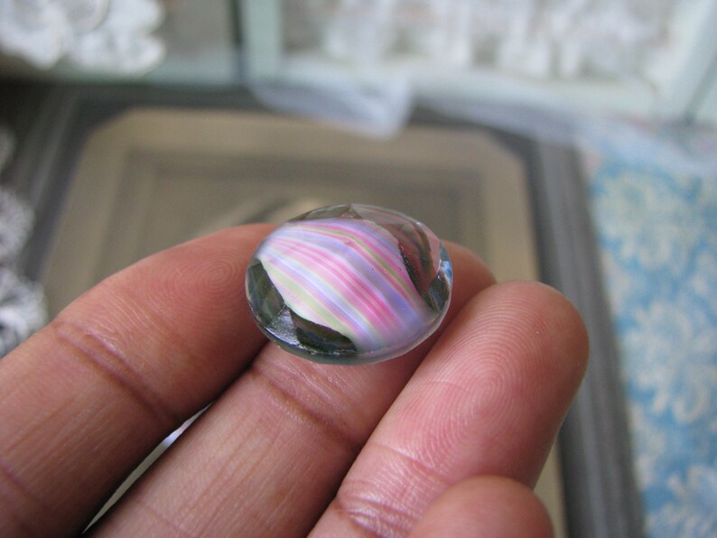 Large Vintage Swirl Glass Jewel Vintage Art Glass Jewel - Etsy