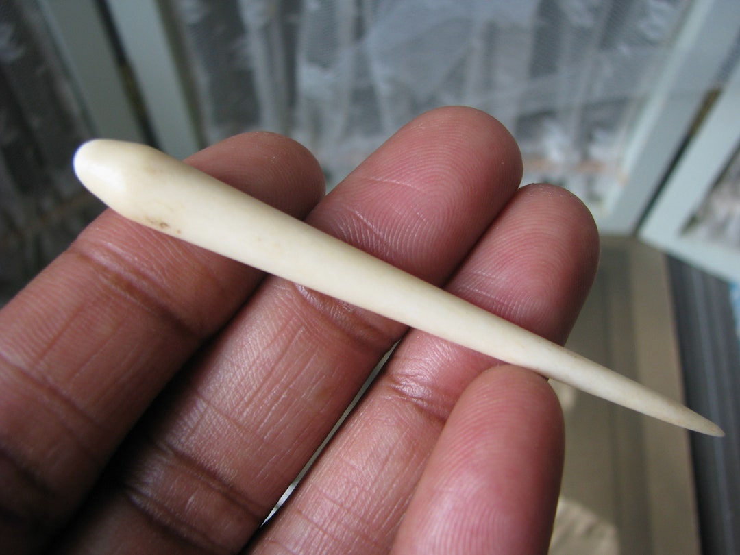 Antique Bone Sewing Awl, Antique Bodkin, Hand Carved Bone Stiletto ...
