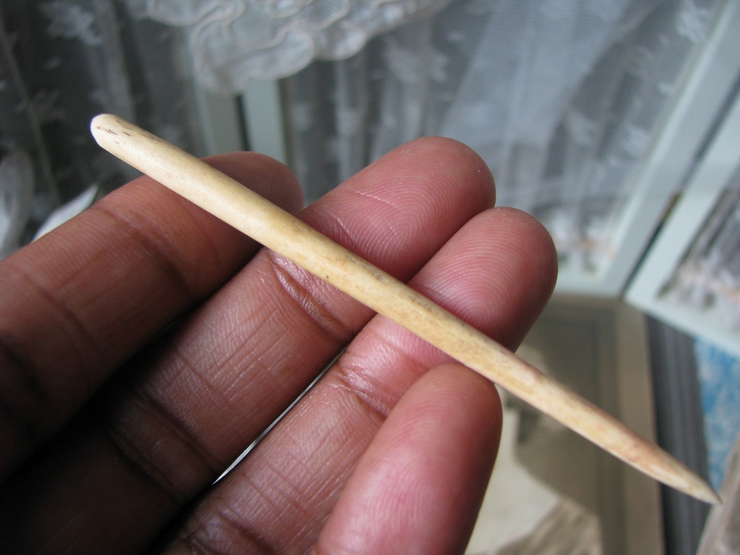 Antique Bone Sewing Awl, Antique Bodkin, Hand Carved Bone Stiletto ...