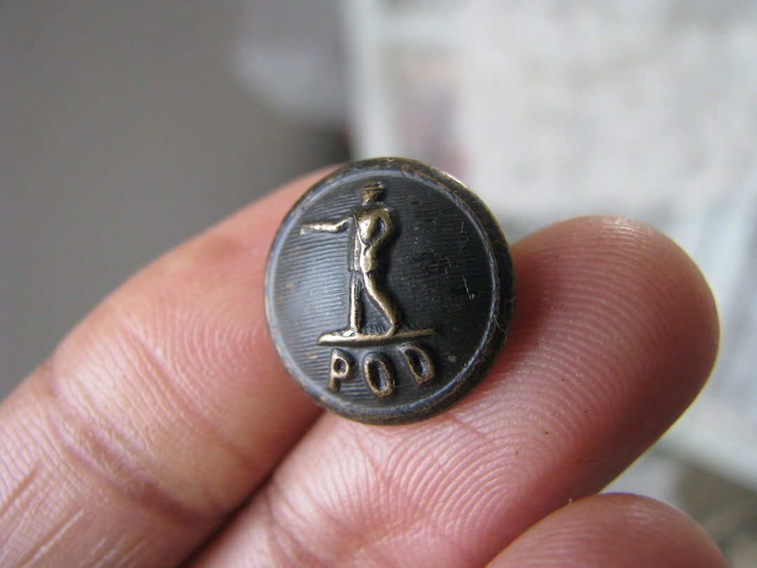 Antique POD Button, Postal Delivery Button, Antique Uniform Button ...