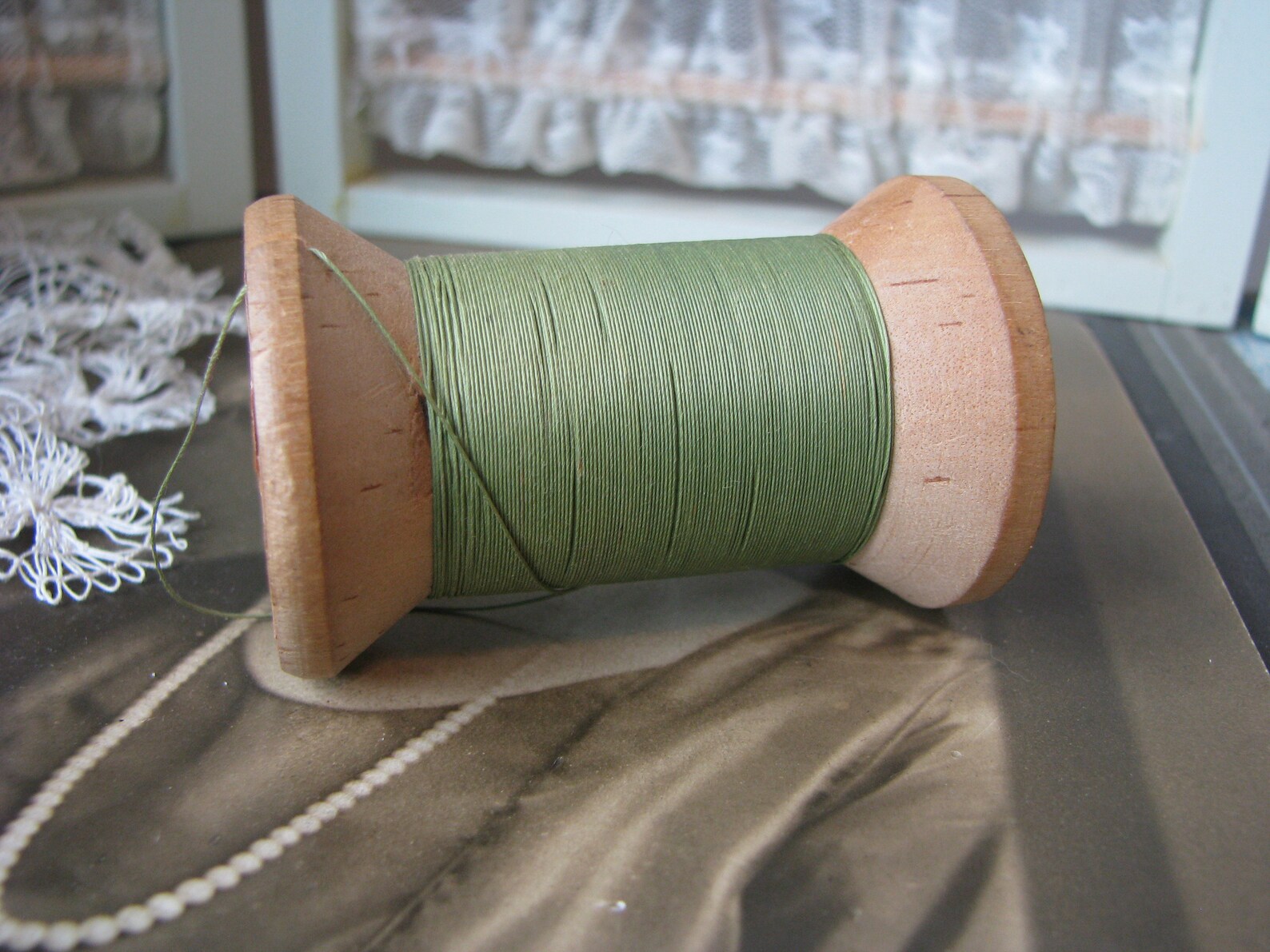 Antique Spool of Thread Large Antique Spool Antique Wooden | Etsy