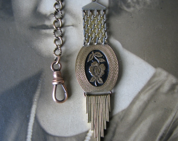 Antique Pocket Watch Chain and Fob, Victorian Pocket Watch Chain & Fob ...