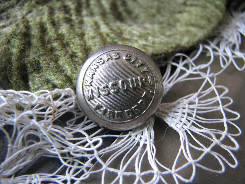 Antique Fire Department Button, Kansas City Fire Department, Superior ...