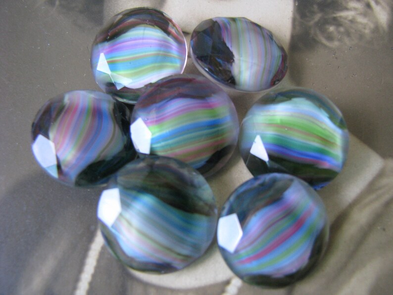 Large Vintage Swirl Glass Jewel Vintage Art Glass Jewel - Etsy