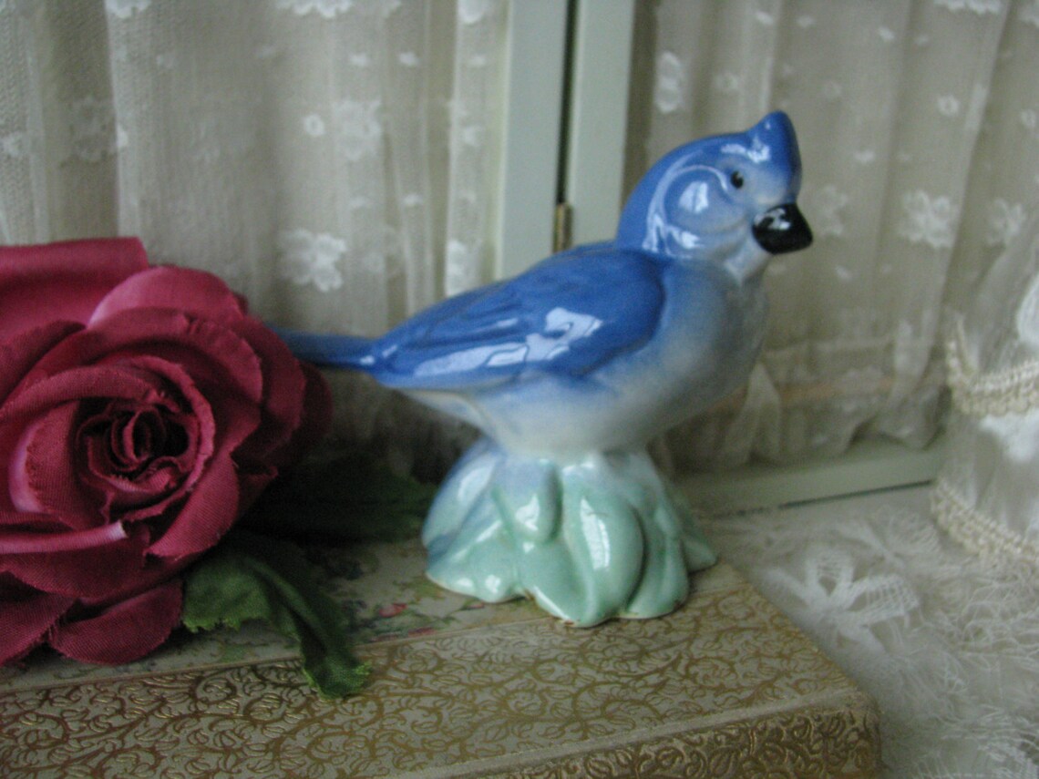 Vintage 1940s Pottery Cardinal Bird Figurine Pottery Figurine - Etsy