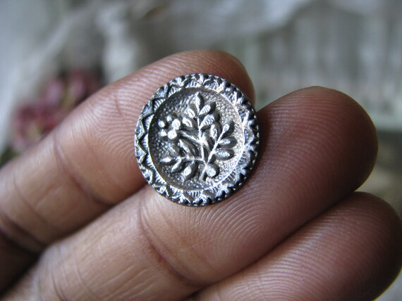 Antique Pewter Button Victorian Pewter Button Antique | Etsy