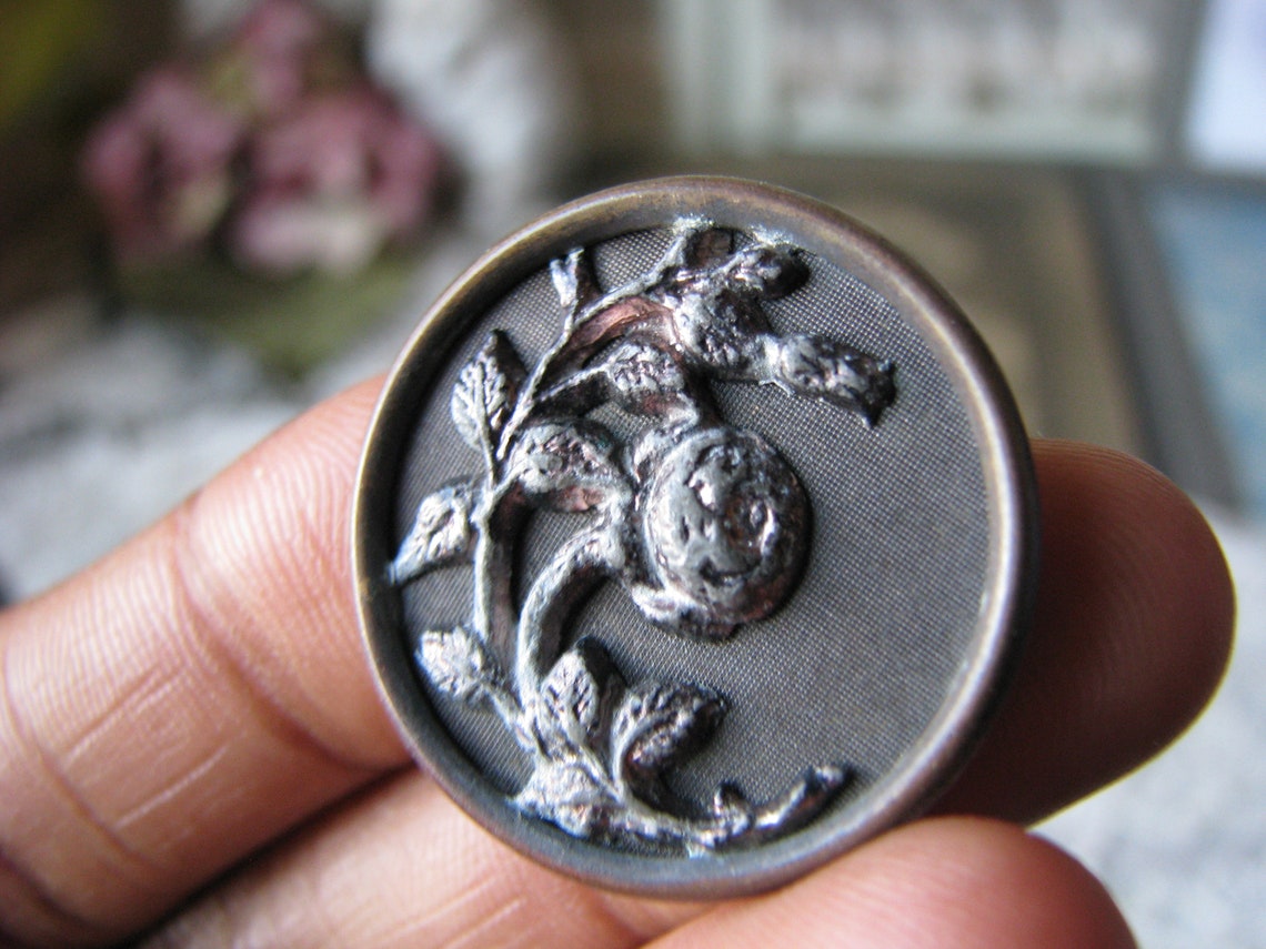 Antique Pewter Button Victorian Pewter Button Antique - Etsy