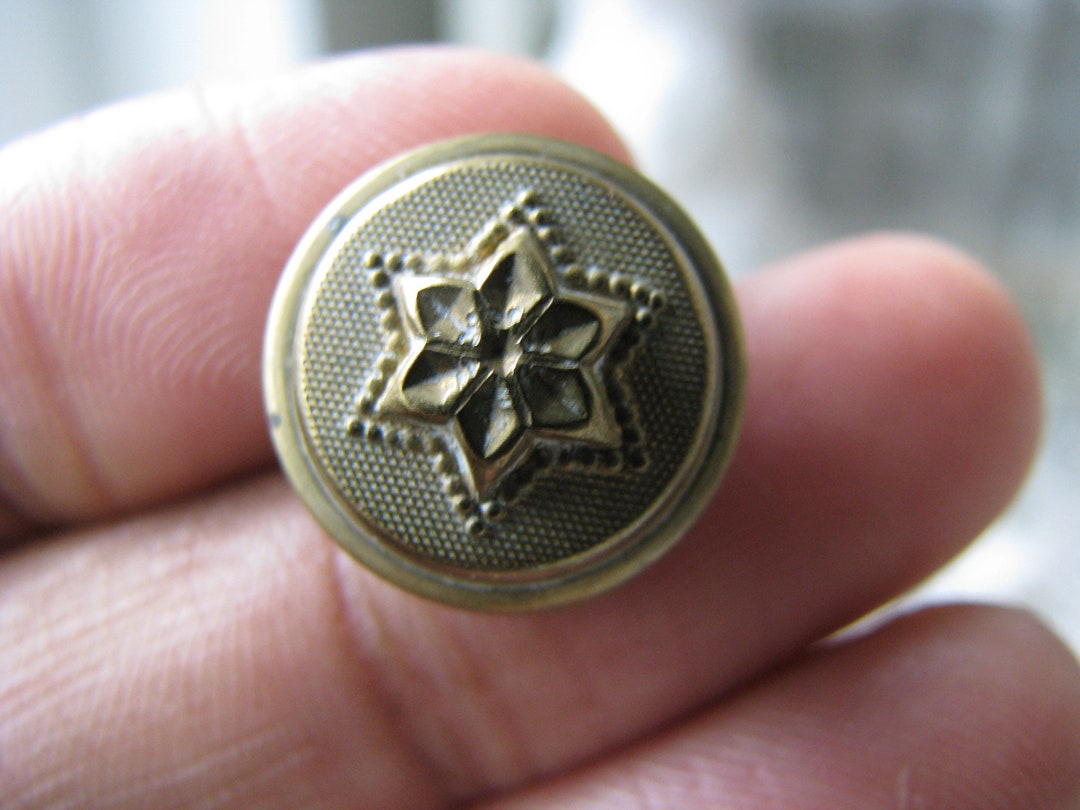 Antique Victorian Brass Star Button, Sewing Notions - Etsy