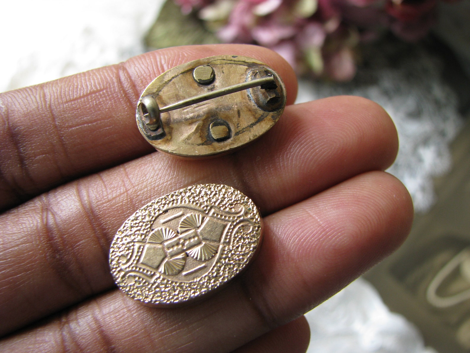 Antique Collar Pins, Victorian Collar Pins, Gold Filled Collar Pins ...