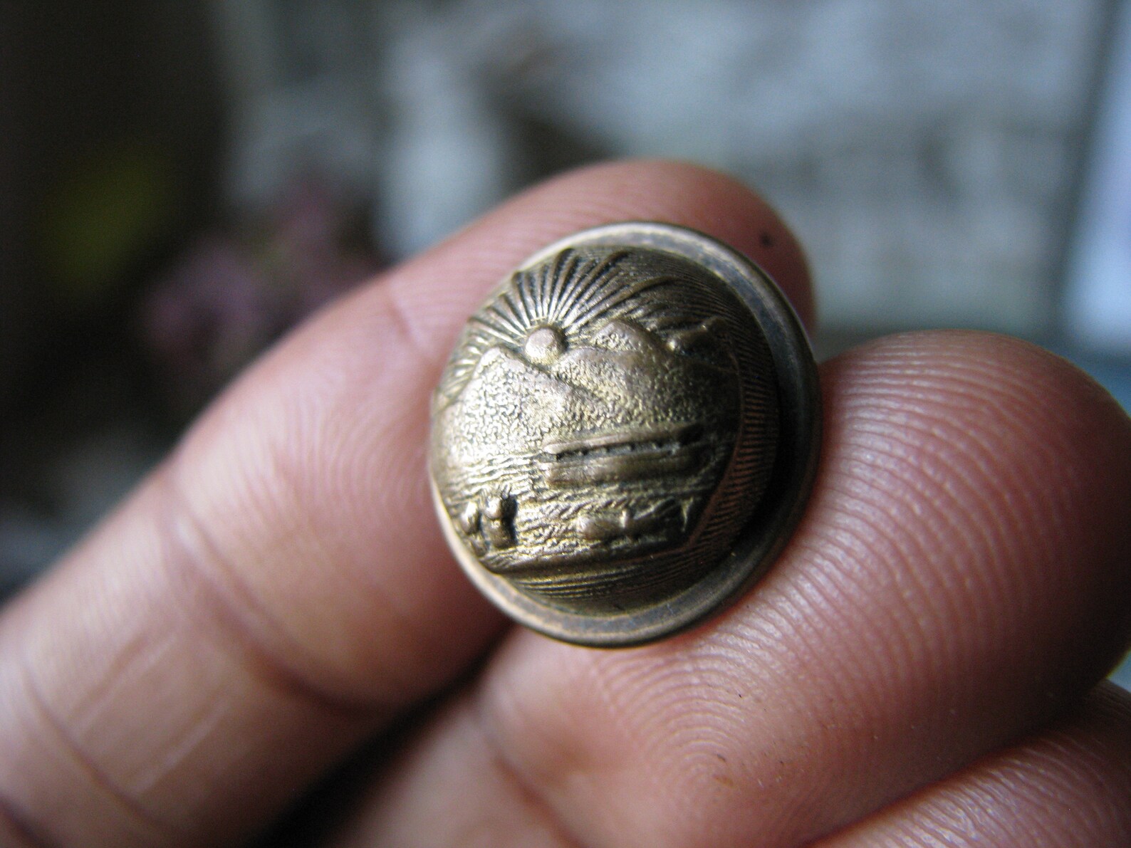 Antique Picture Button Antique Silver Plated Button Button - Etsy