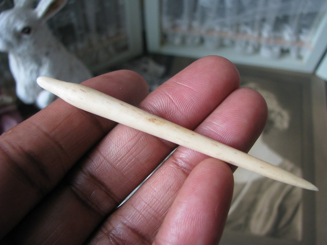 Antique Bone Sewing Awl, Antique Bodkin, Hand Carved Bone Stiletto ...