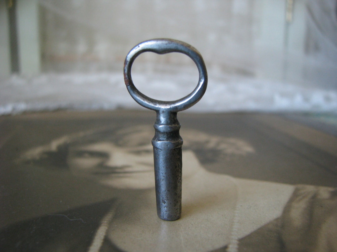 Antique Silvered Steel Winding Key, Steampunk Crank - Etsy