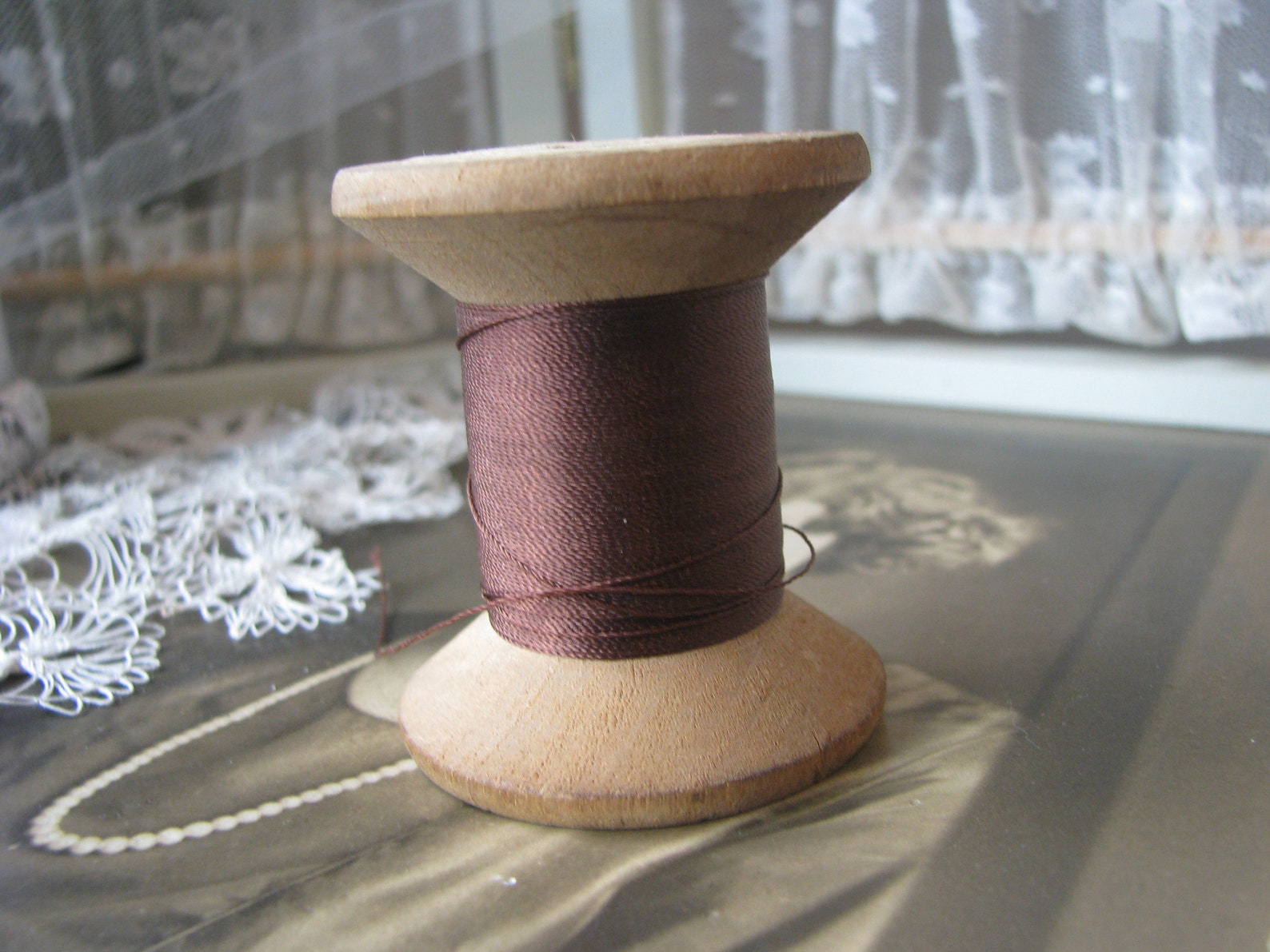 Antique Spool of Thread Large Antique Spool Antique Wooden - Etsy