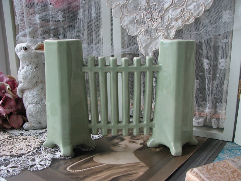 Art Deco Pickett Fence Pottery Vase, Double Bud Vase, 1930s Novelty - Etsy
