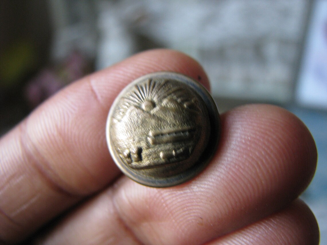 Antique Picture Button Antique Silver Plated Button Button - Etsy