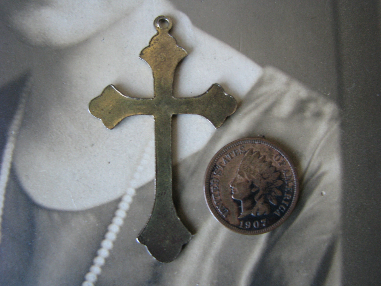 Art Deco Cross Pendant Ornate Cross Pendant Brass Cross - Etsy