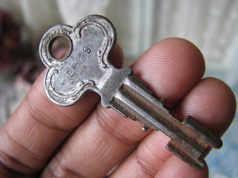 Antique Flat Key Eagle Lock Co. Flat Brass Key Antique Pin | Etsy