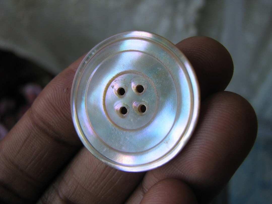 Antique Carved Shell Button, Antique Mother of Pearl Button, Pink ...