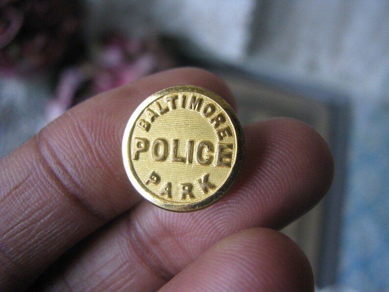 Antique Baltimore Police Park Button, Waterbury Button Co. - Etsy