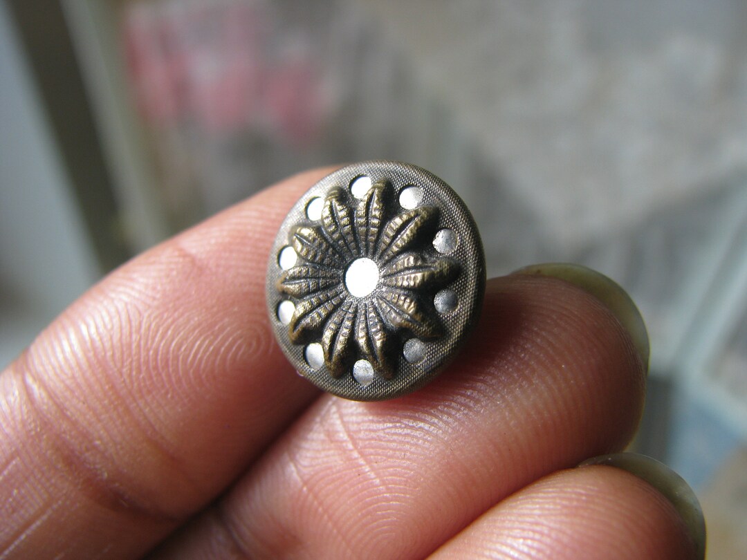 Antique Twinkle Button, Antique Picture Button, Antique Mirrored Button ...