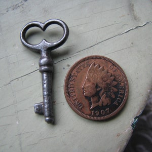 Miniature Key, Tiny Antique Key, Antique Heart Shaped Key, Antique ...