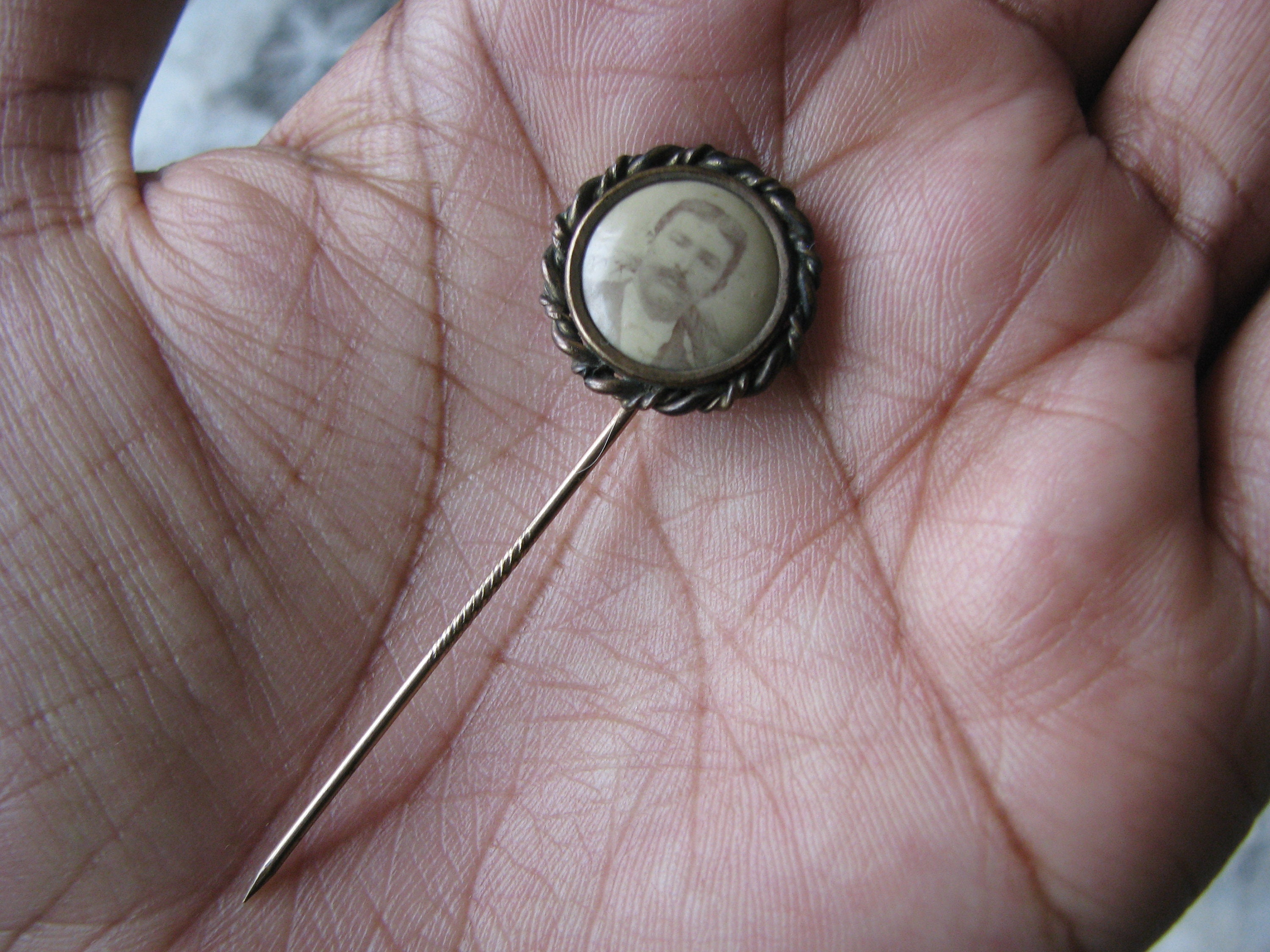 Antique Stick Pin Antique Mourning Pin Post Mortem Picture | Etsy