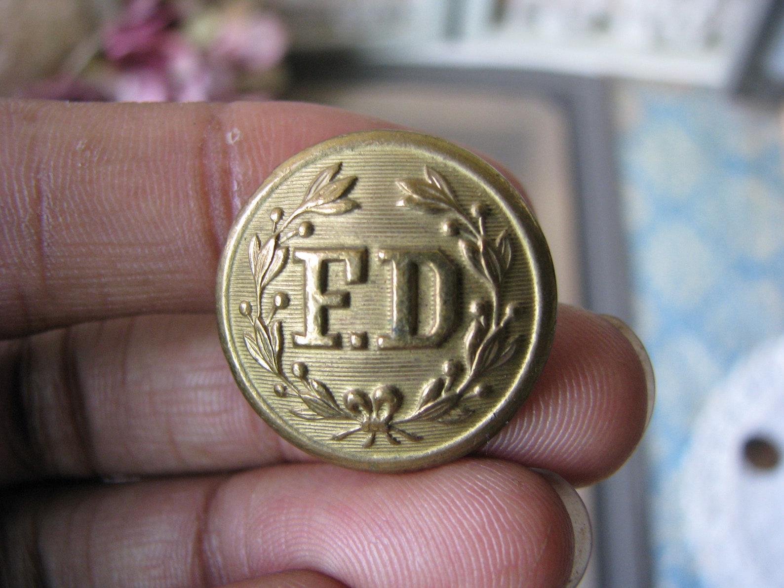Antique Fire Department Button Antique Brass Uniform Button - Etsy