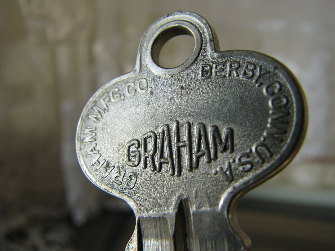 Antique Brass Key, the Graham MFG Co., Steampunk Jewelry - Etsy