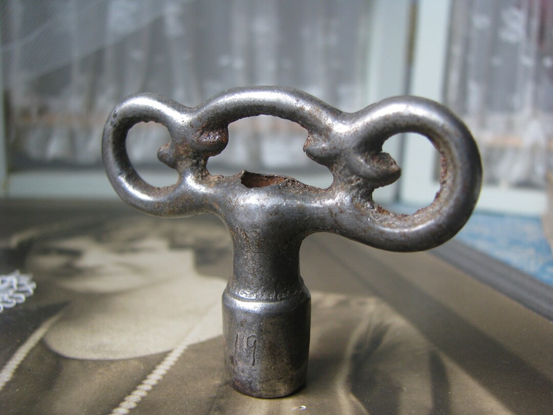 Antique Silvered Steel Winding Key, Steampunk Crank - Etsy