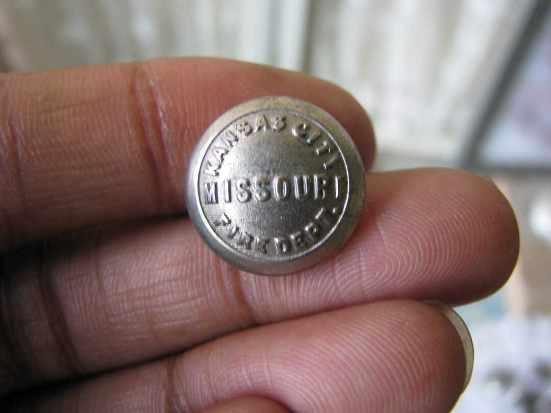 Antique Fire Department Button, Kansas City Fire Department, Superior ...
