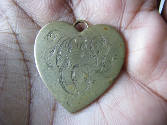 Antique Love Token, Heart Shaped Love Token, Brass Lo… - Gem