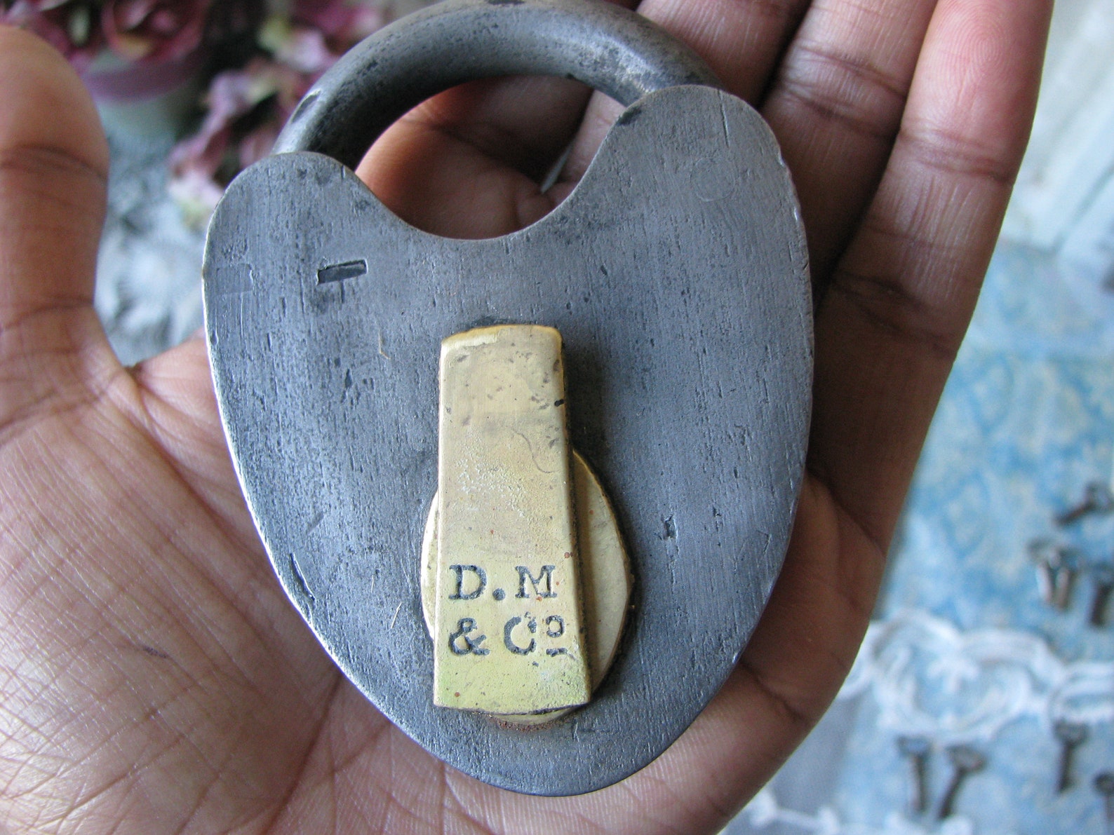 Antique Heart Padlock Large Antique Padlock Antique | Etsy