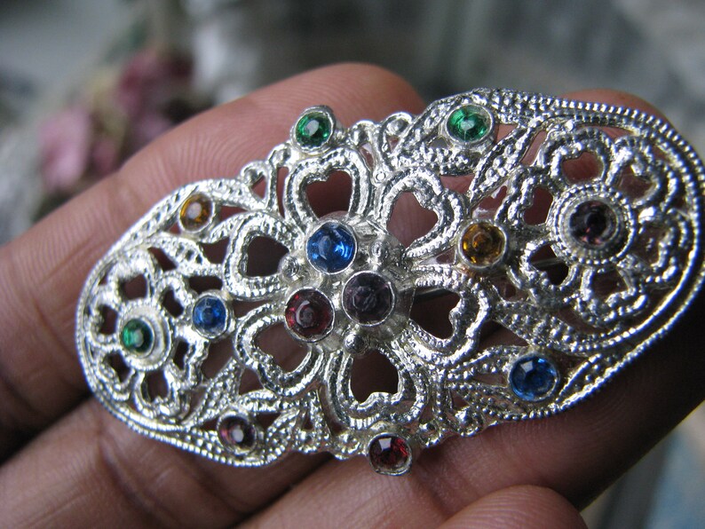 Art Deco Paste Brooch Vintage Paste Brooch Colored Paste - Etsy