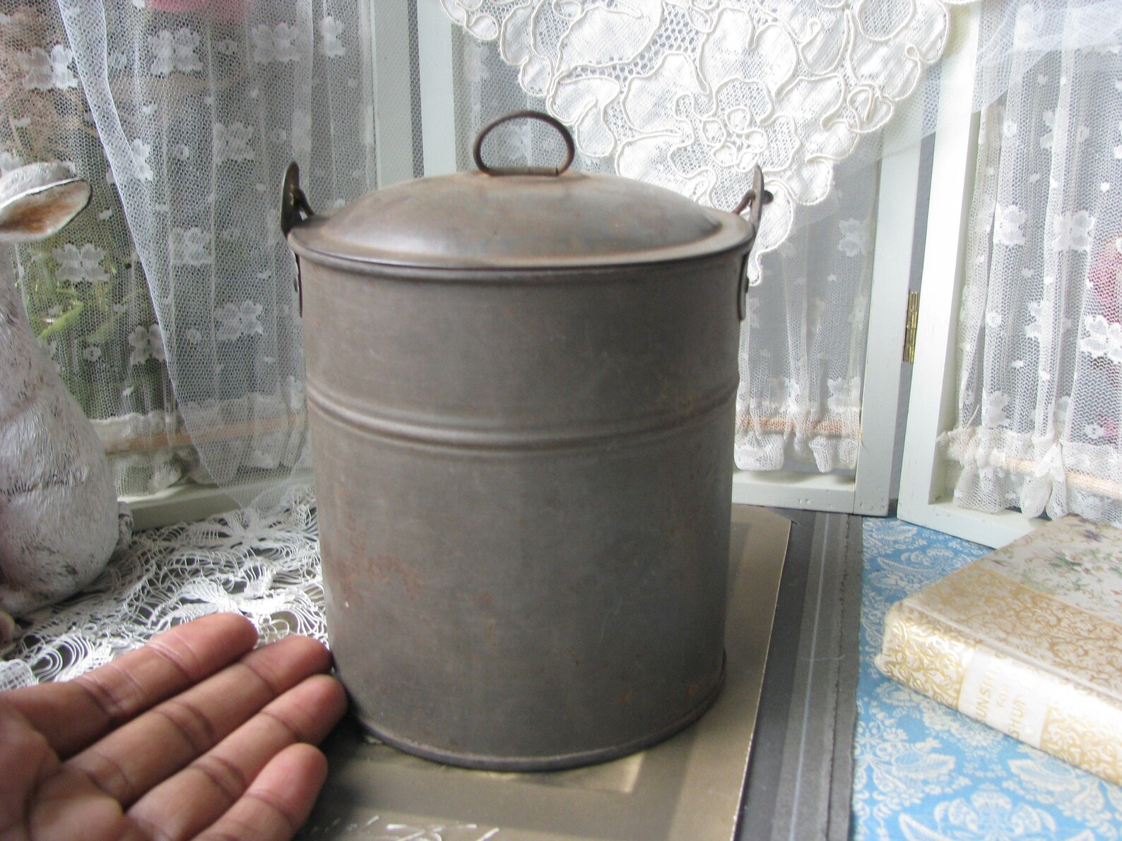 Antique Tin Berry Pail Antique Tin Berry Bucket Small Tin - Etsy