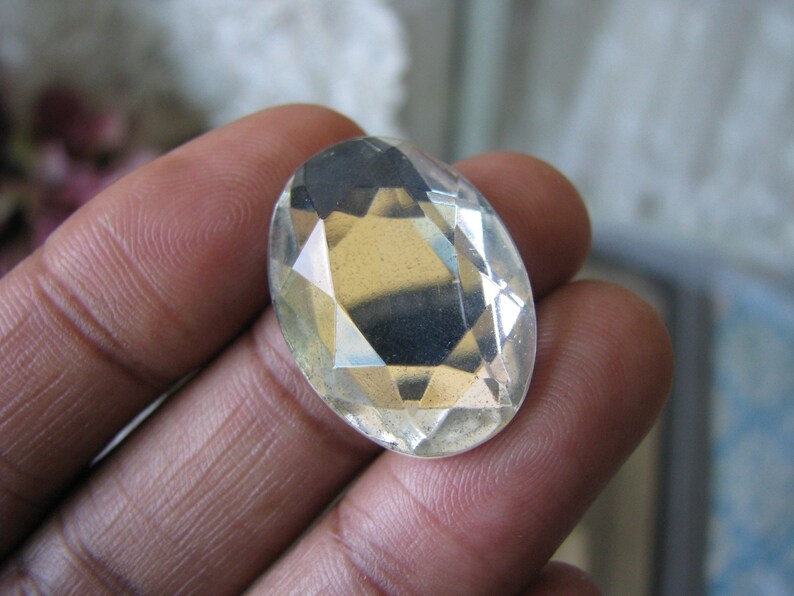 Vintage Glass Jewel Faceted Glass Jewel Vintage Glass Jewel - Etsy