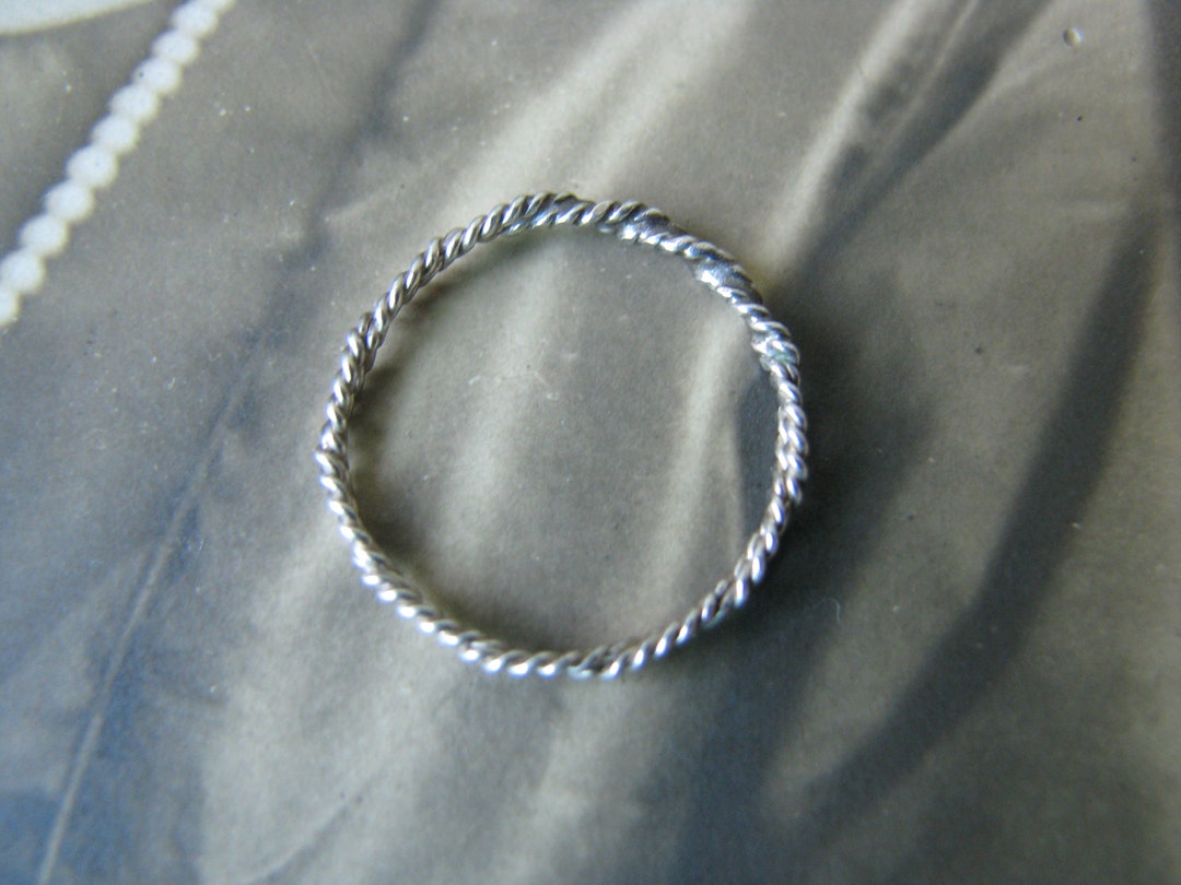 Twisted Rope Band Ring, Sterling Silver Rope Ring, Twisted Rope Ring ...