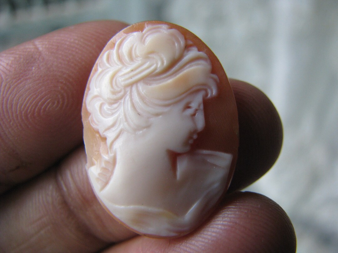 Antique Loose Cameo, Victorian Shell Cameo, Oval Shell Cameo, Gifts for ...