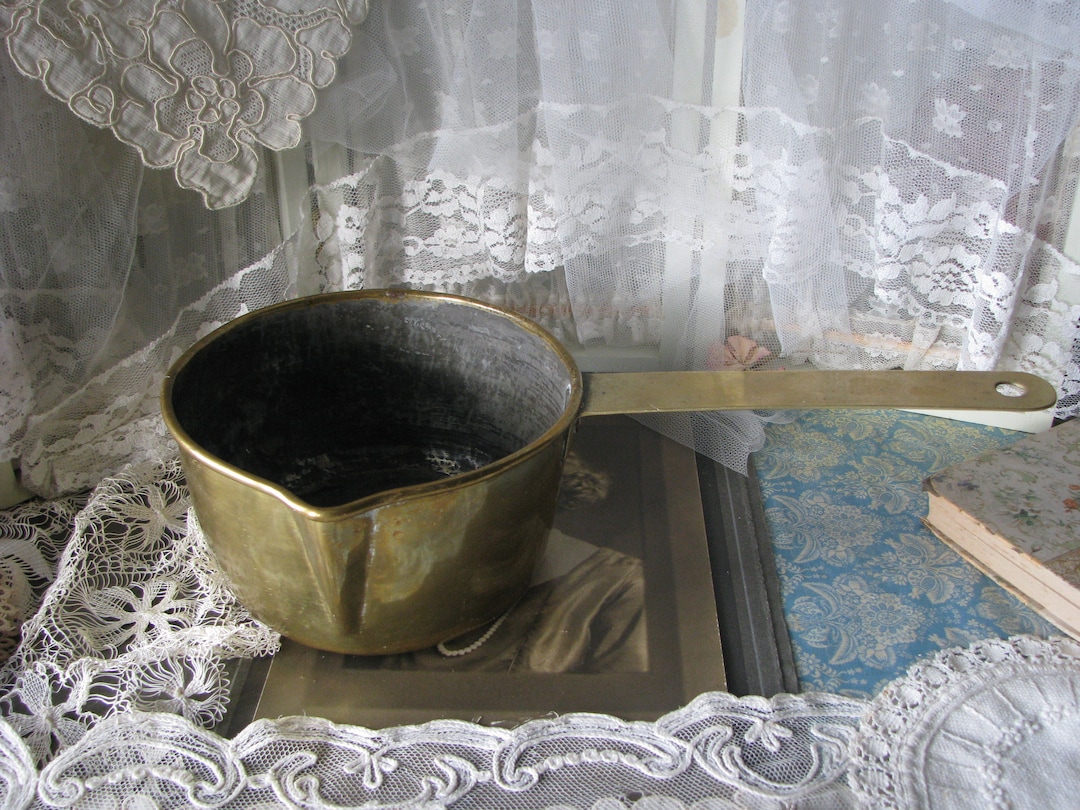 Antique Brass Dipper, Large Brass Dipper, Tin Lined Dipper, Victorian ...