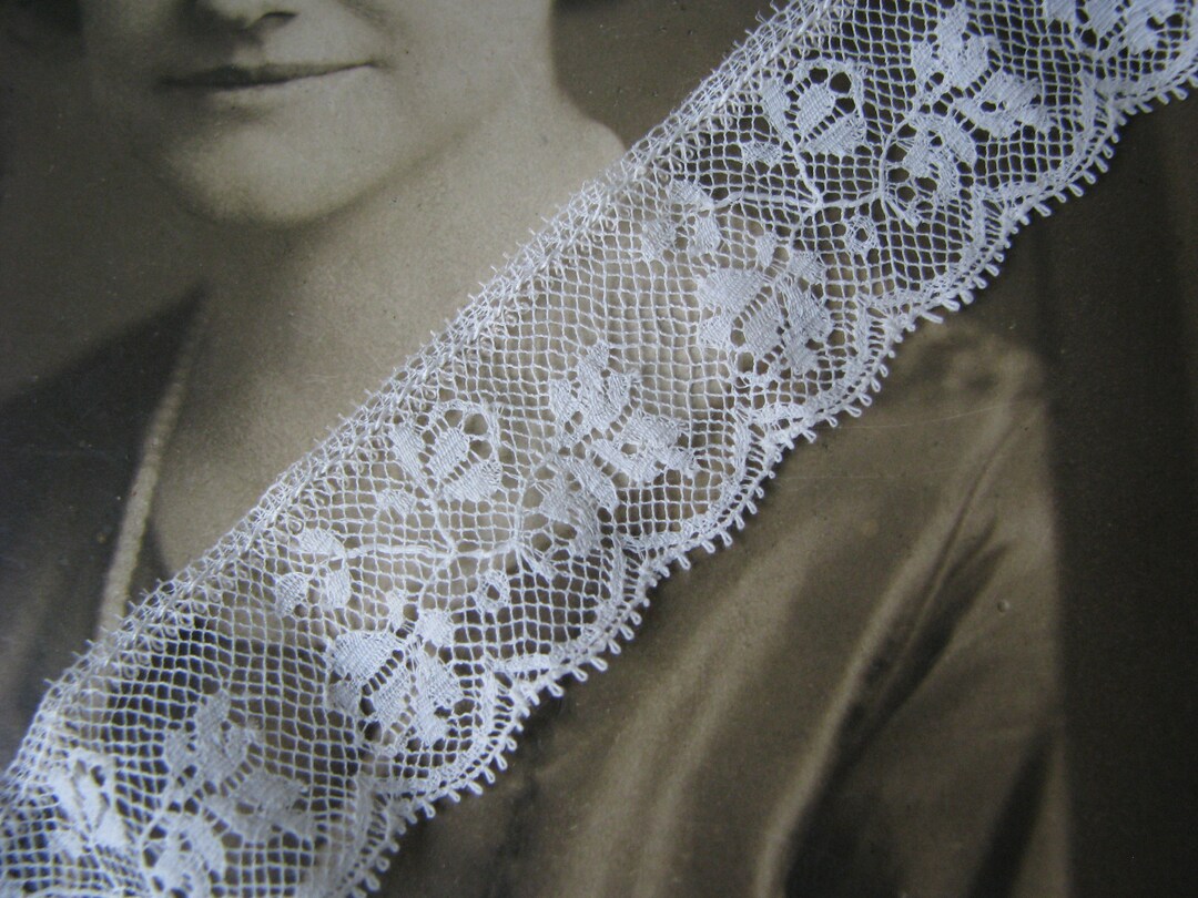 Antique Lace Trim, Nottingham Lace Trim, White Lace Trim, Floral Lace ...