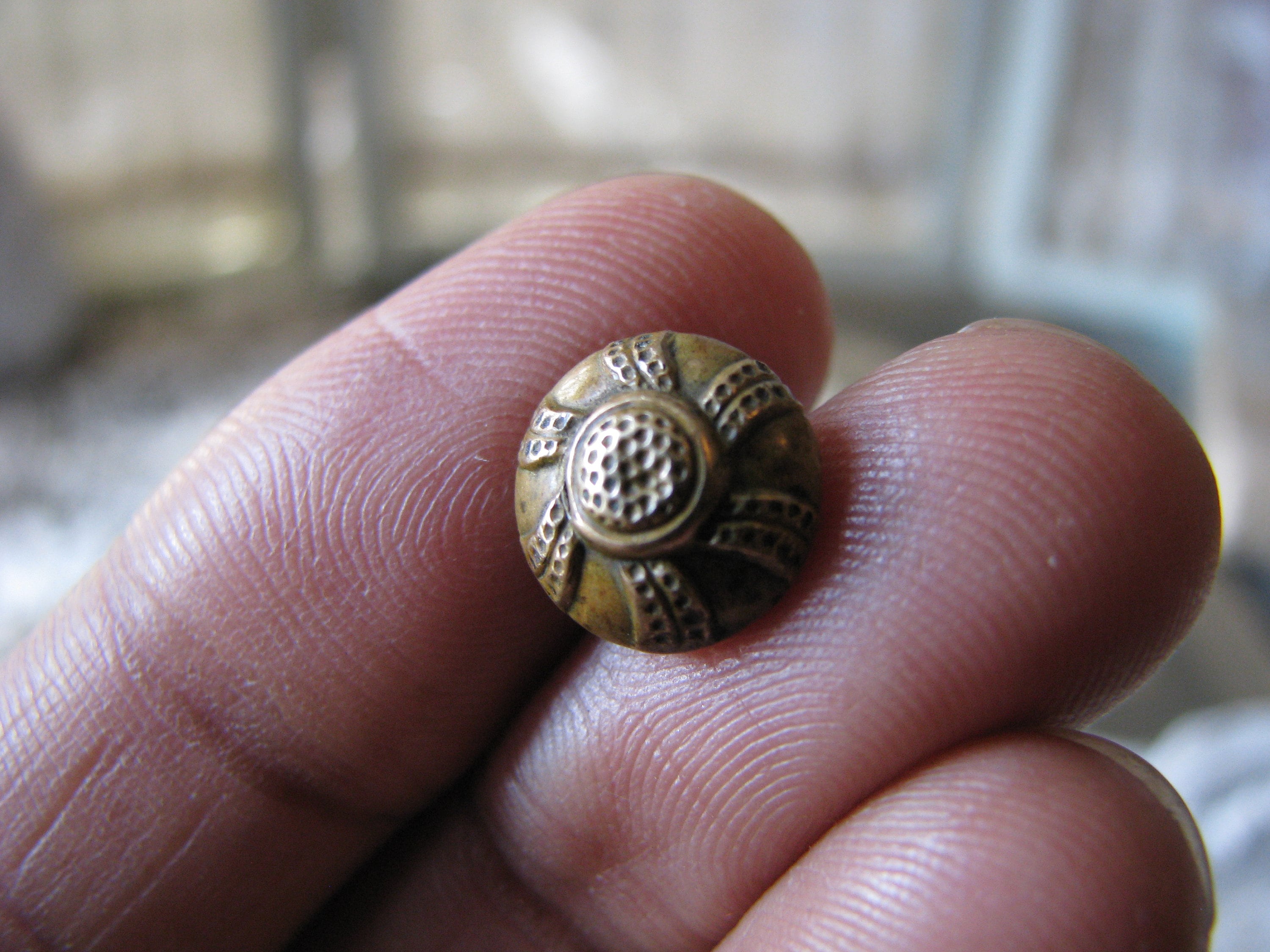 Antique Golden Age Button Chased Brass Button Gold Gilt | Etsy