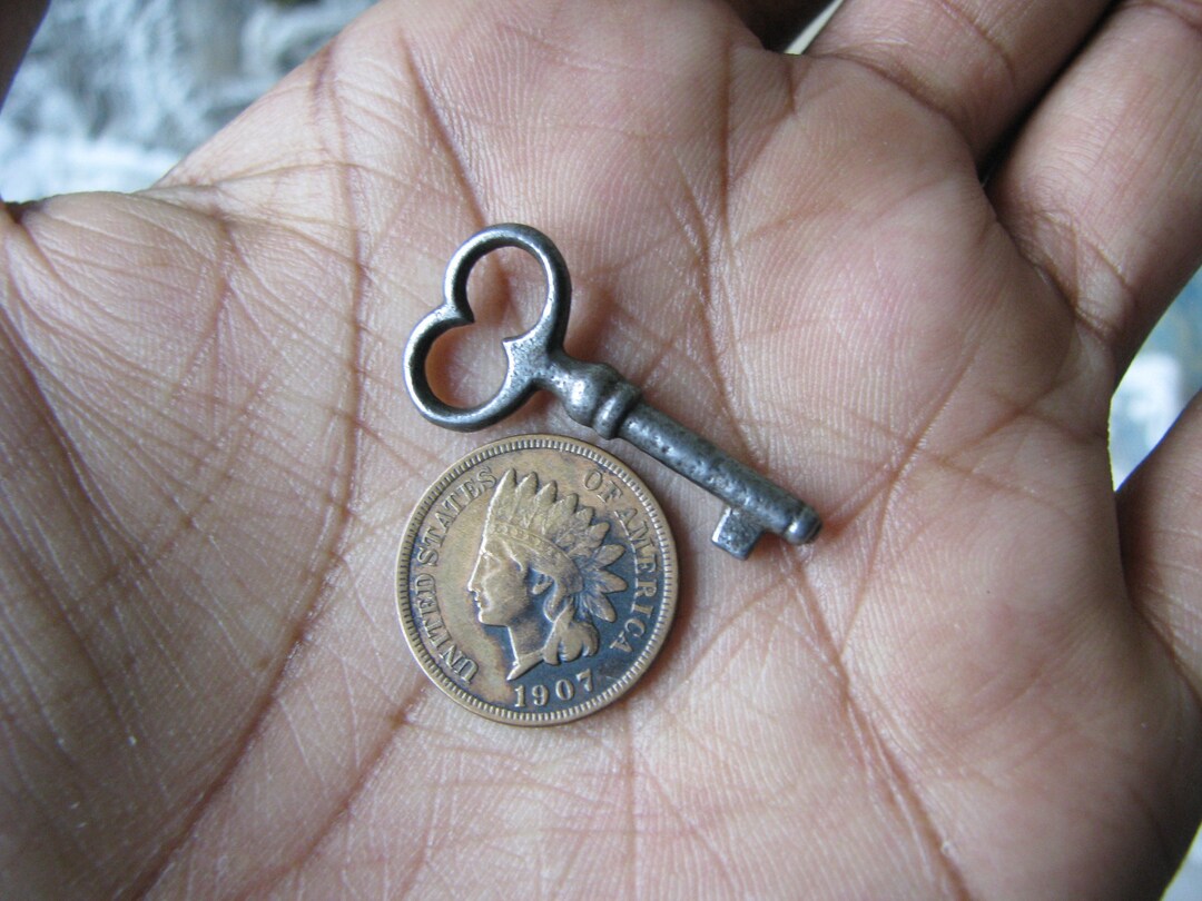 Miniature Key, Tiny Antique Key, Antique Heart Shaped Key, Antique ...