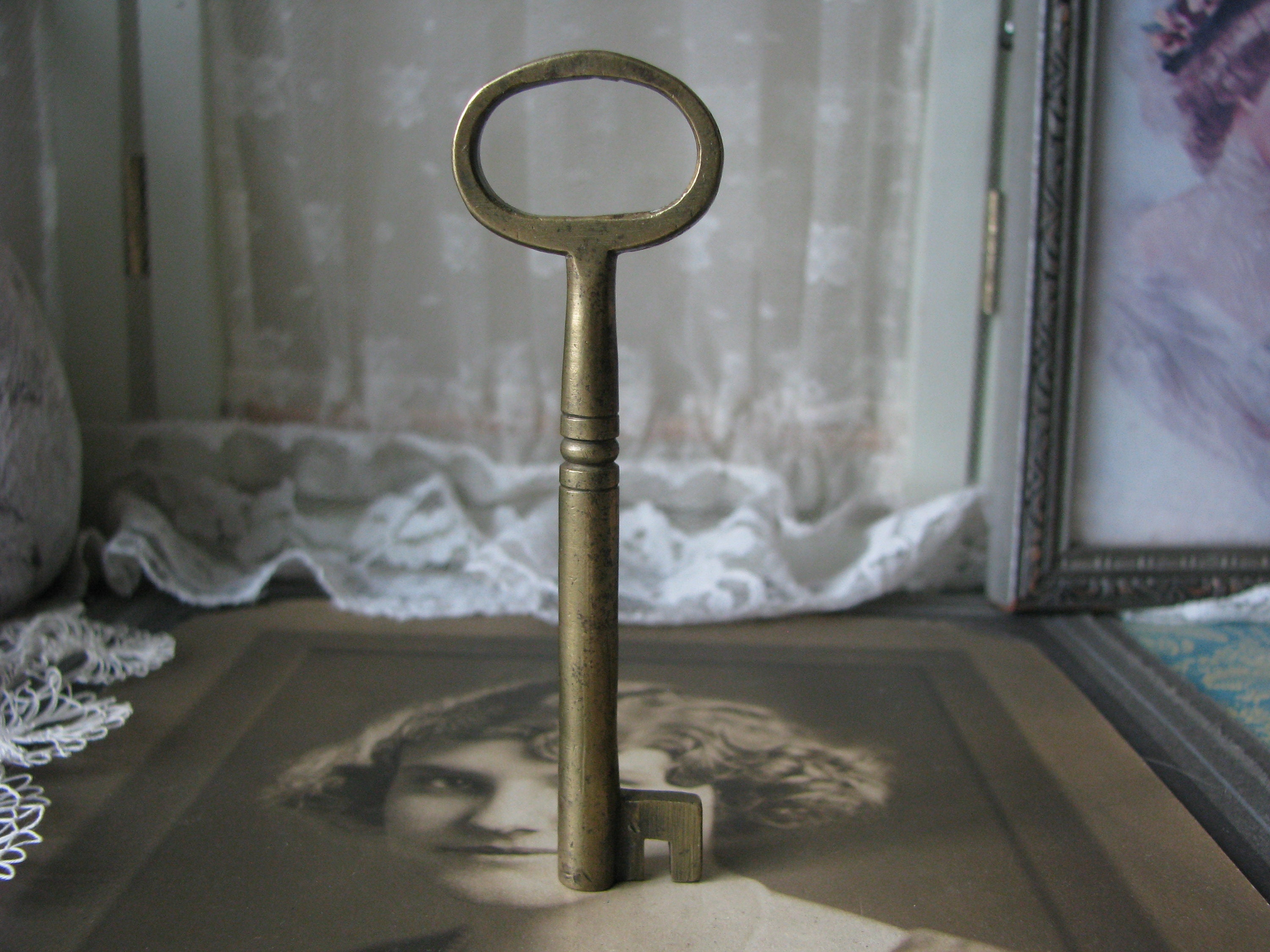 Antique Brass Key Brass Barrel Key LArge Brass Key Antique | Etsy