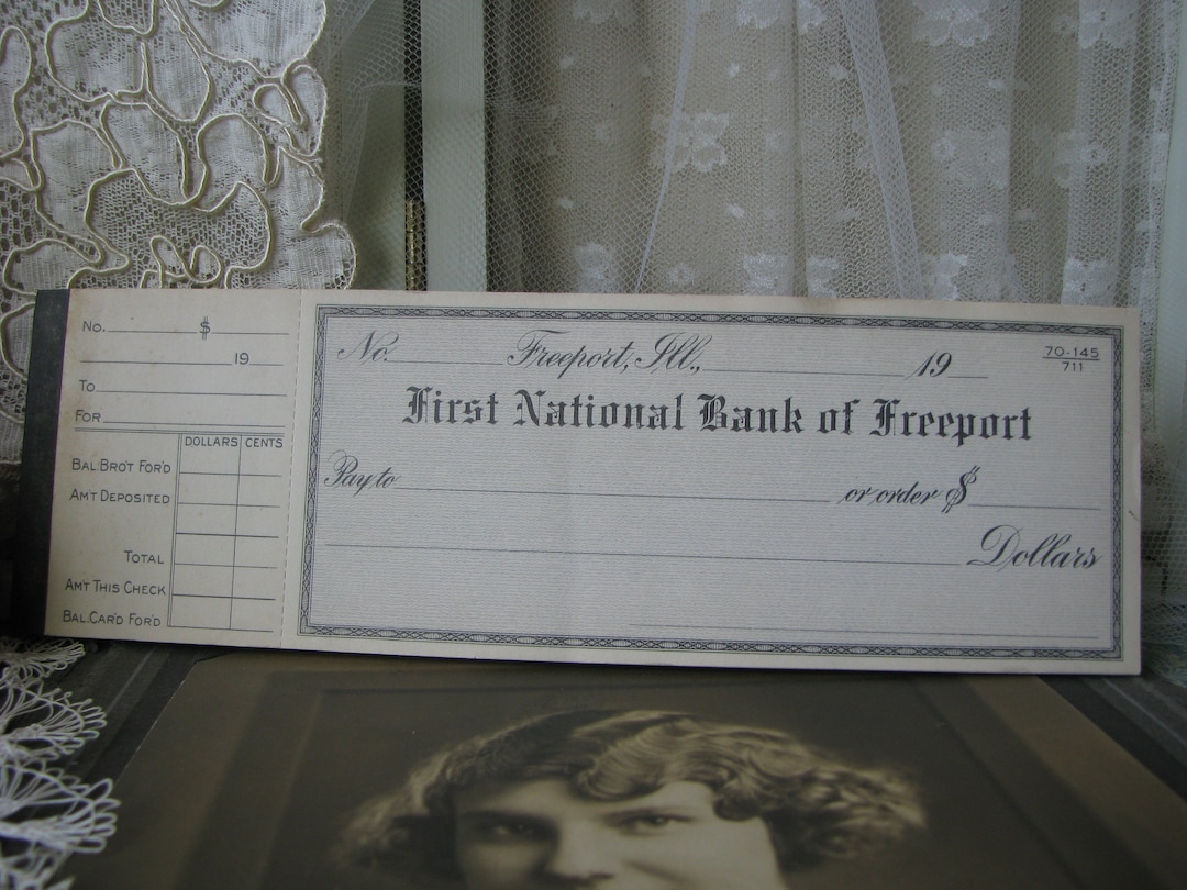 Antique Checkbook, Antique Book of Checks, Antique Checks, Antique ...