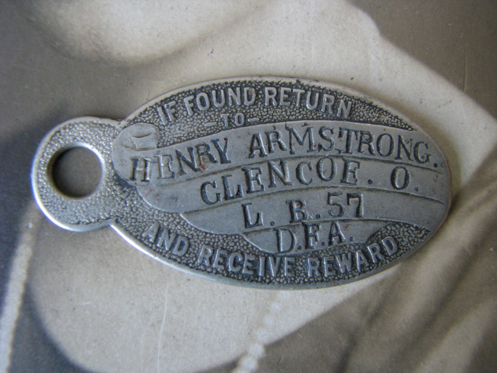 Antique Registry Tag Antique Key Fob Return Address Tag - Etsy