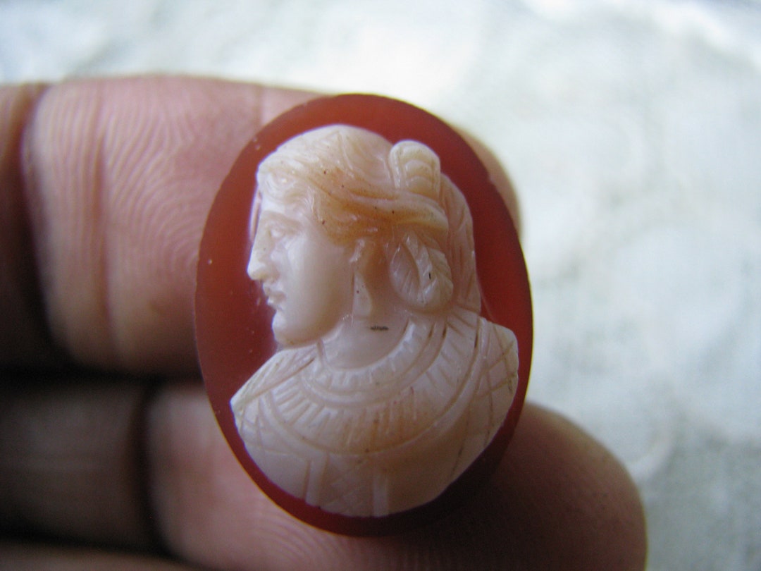 Antique Loose Cameo, Victorian Stone Cameo, Oval Carved Cameo, Carved ...